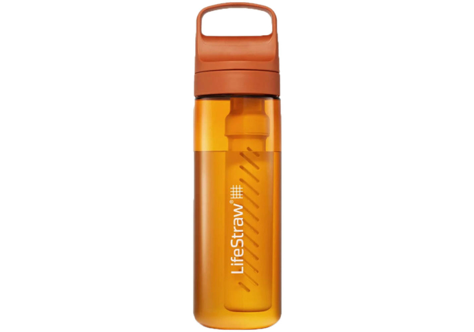 LifeStraw Go 650 ml Kyoto Orange water bottle with filter CampingRocks